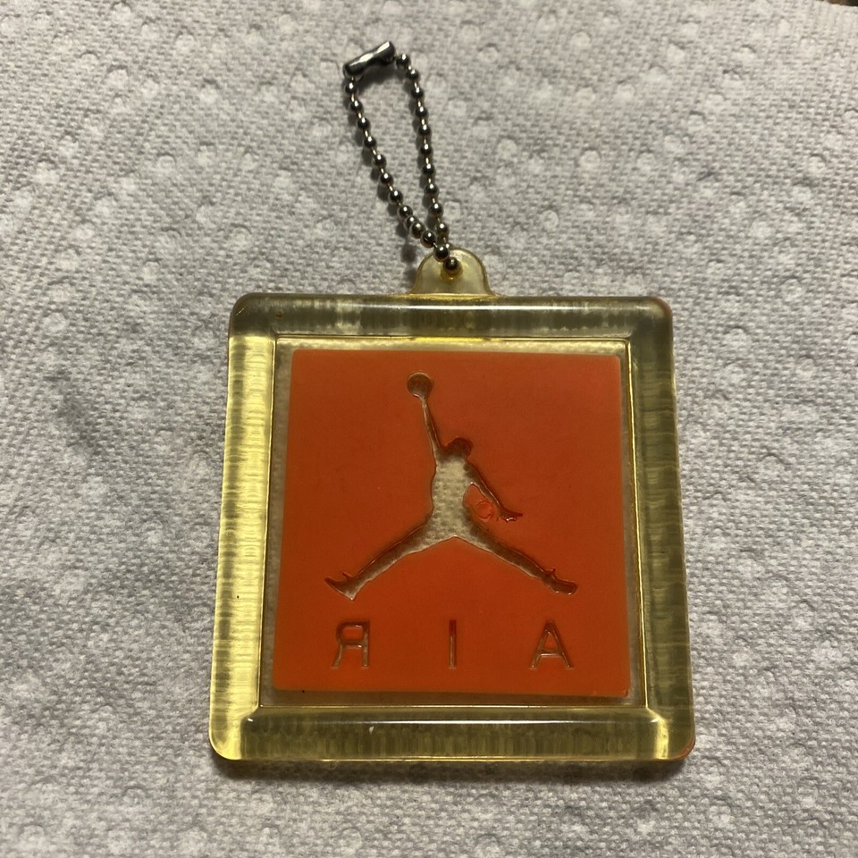 Nike Air Jordan Hang Tag RETRO Jumpman 90s Orange Plastic Keychain ...