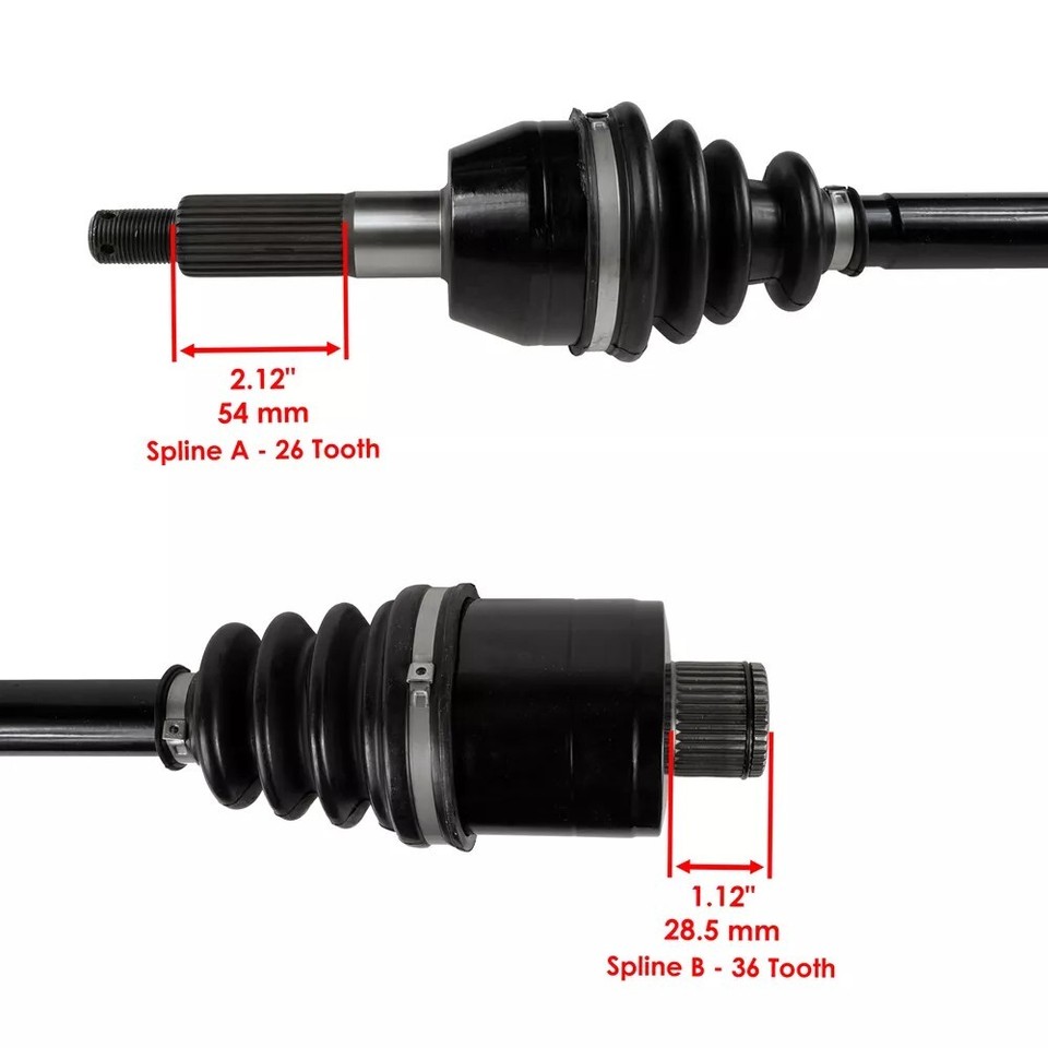 Front Rear Left Right CV Joint Axles for Polaris Sportsman 500 4X4 HO ...