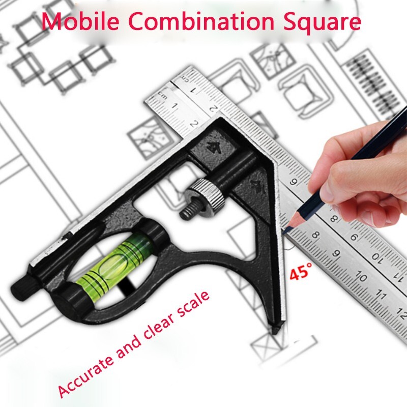 Ruler Adjustable Square Multi Angle Combination Tool Set Engineers ...