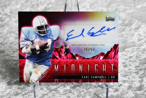 EARL CAMPBELL 2024 AUTO Topps HOFer Midnight Horizon Signatures 🔥 Red ...