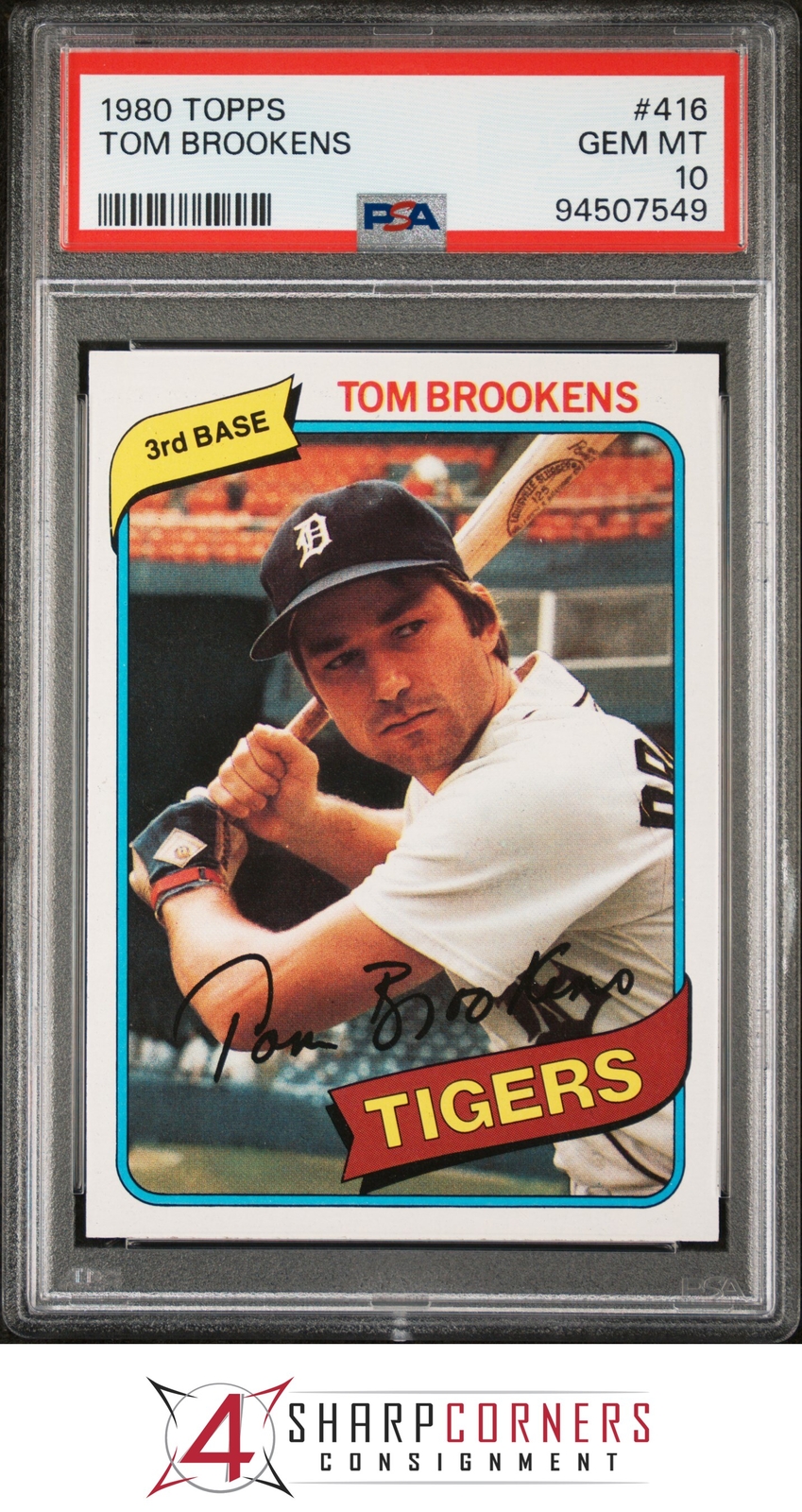 1980 TOPPS #416 TOM BROOKENS RC TIGERS PSA 10 B4086119-549 | eBay