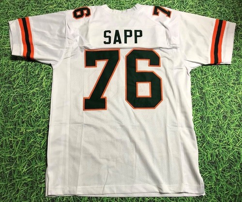 WARREN SAPP CUSTOM UNIVERSITY OF MIAMI HURRICANES W JERSEY THE U | eBay