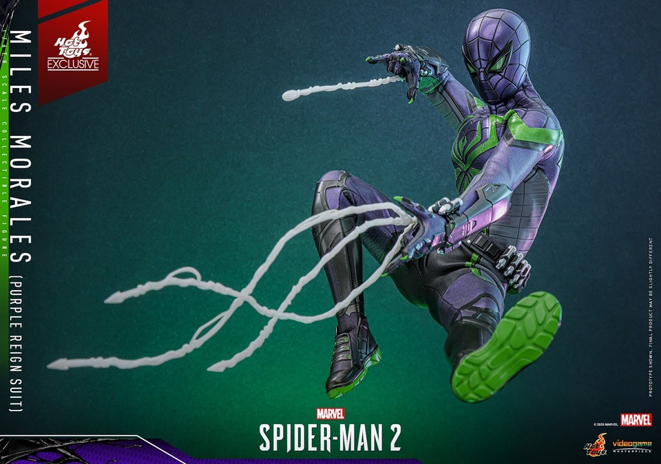 Spider-Man Miles Morales Purple Reign Suit 1/6 Hot Toys Sideshow ...