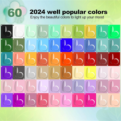 Clara Colors 64 Pcs Gel Nail Polish Kit 60Colors Set with Light | eBay