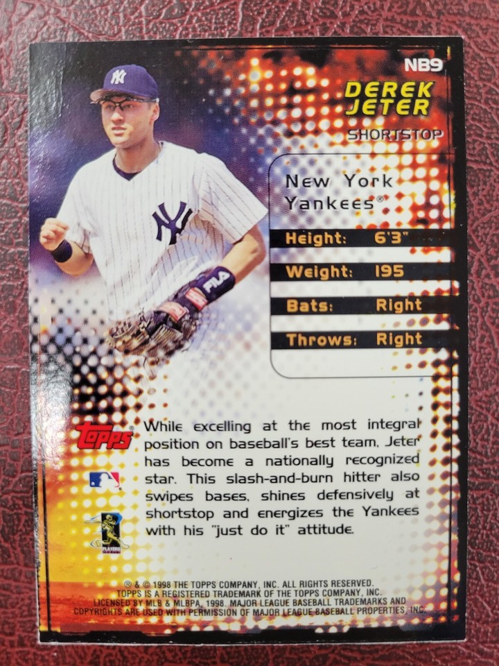 Derek Jeter 1998 TOPPS "NEW BREED" INSERT #NB9 NEW YORK YANKEES! | eBay