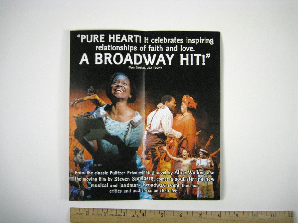 The Color Purple Playbill 2007 Broadway Theatre Bayardelle Felicia ...
