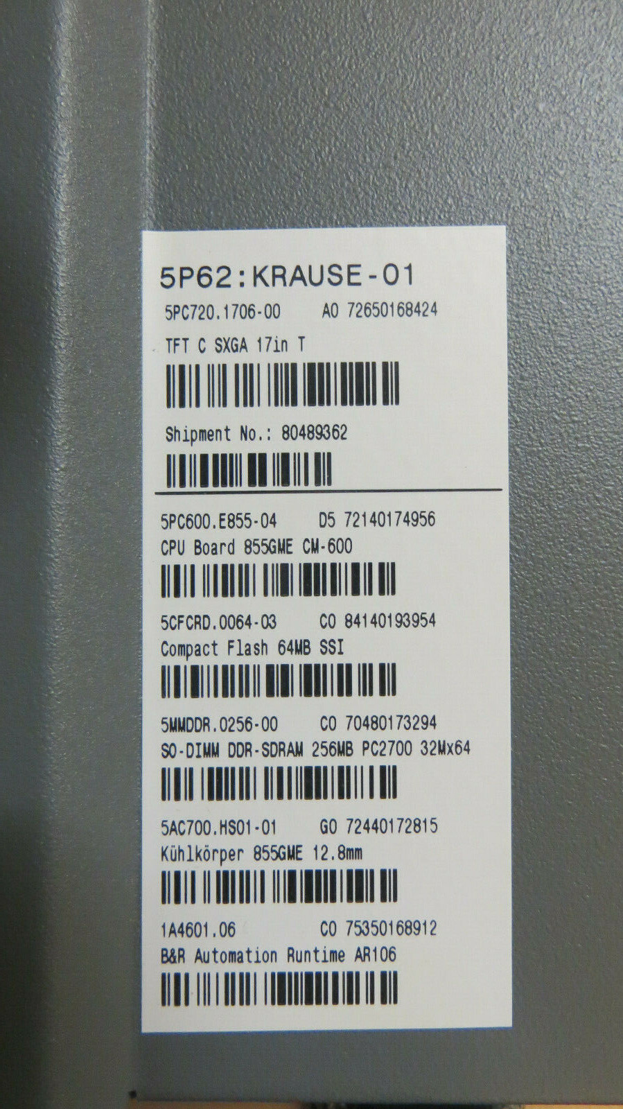 B&R Automation / Display / Panel PC / 5P62 / 5PC720.1706-00 / NEU mit ...