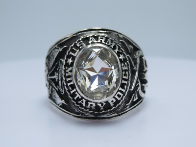 SILVER 925 , RING , MILITARY POLICE RING , MP RING , USMP , US Size 12 ...