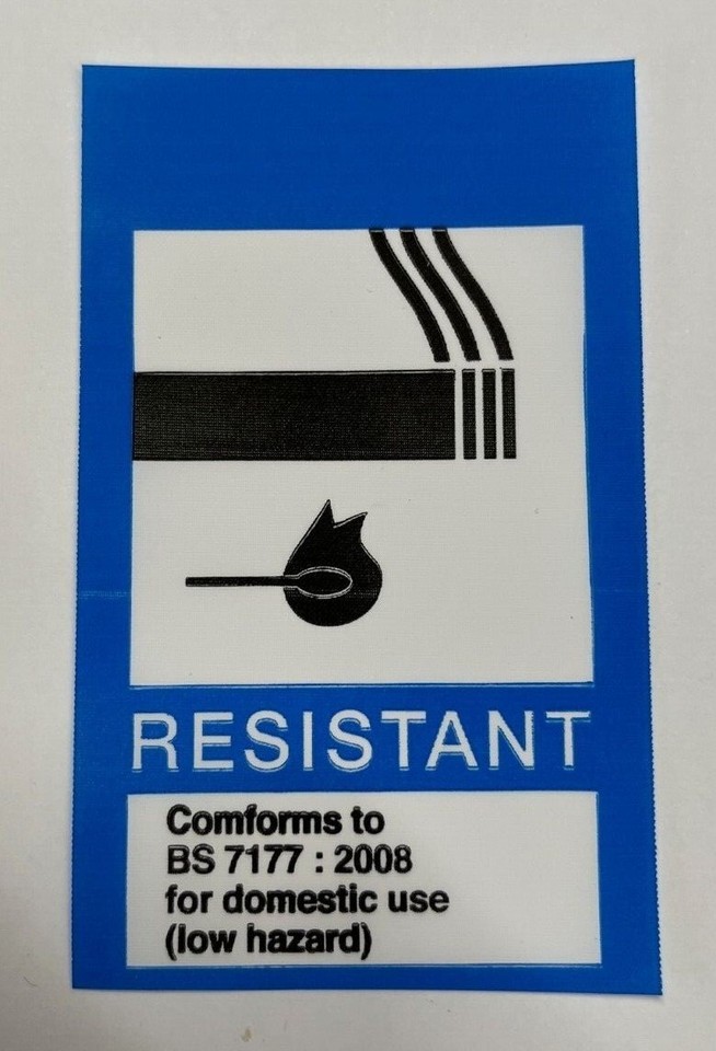 Fire Resistant Flame Retardant labels Safety Label LOW / MED Hazard ...