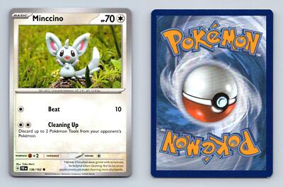 Minccino #136/162 Scarlet & Violet Temporal Forces 2024 Pokemon Common ...