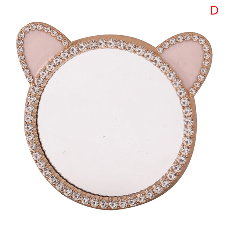 2PCS Dollhouse Miniature 1:12 Cat Ear Makeup Mirror Alloy Beauty ...