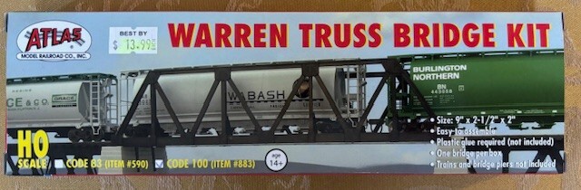 Atlas #883: HO Code 100 Warren Truss Bridge Kit | eBay
