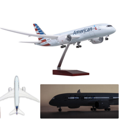 18” 1:130 Scale Model Jet Airplane American Boeing 787 Model Plane W ...