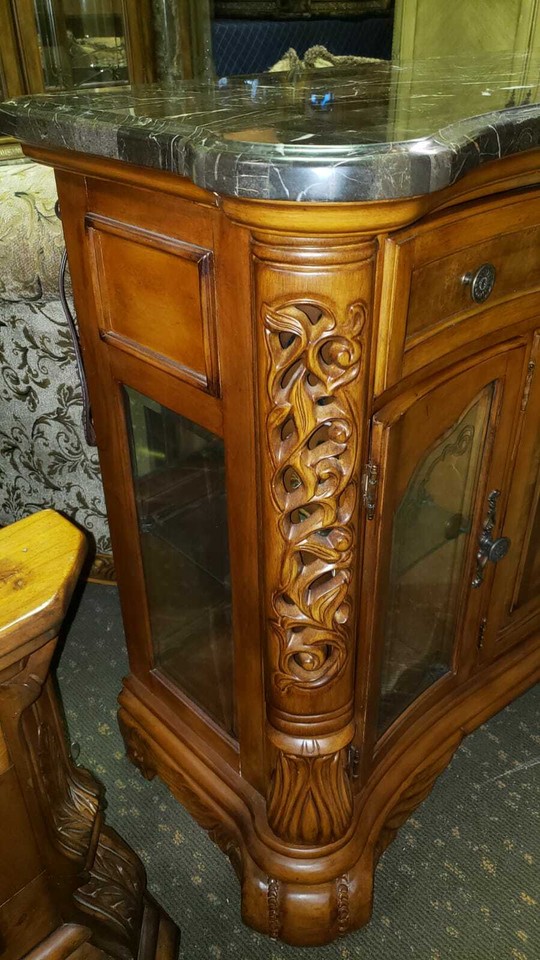 AICO by Michael Amini Excelsior sideboard with marble top | eBay