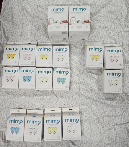 2 Mimo Smart Baby Breathing & Activity Monitor, 0-3/3-6/6-12 Bodysuits ...