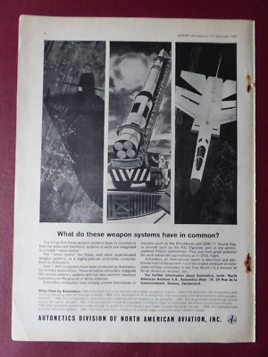 9/1962 PUB NORTH AMERICAN AUTONETICS MINUTEMAN ICBM MISSILE A3J POLARIS ...