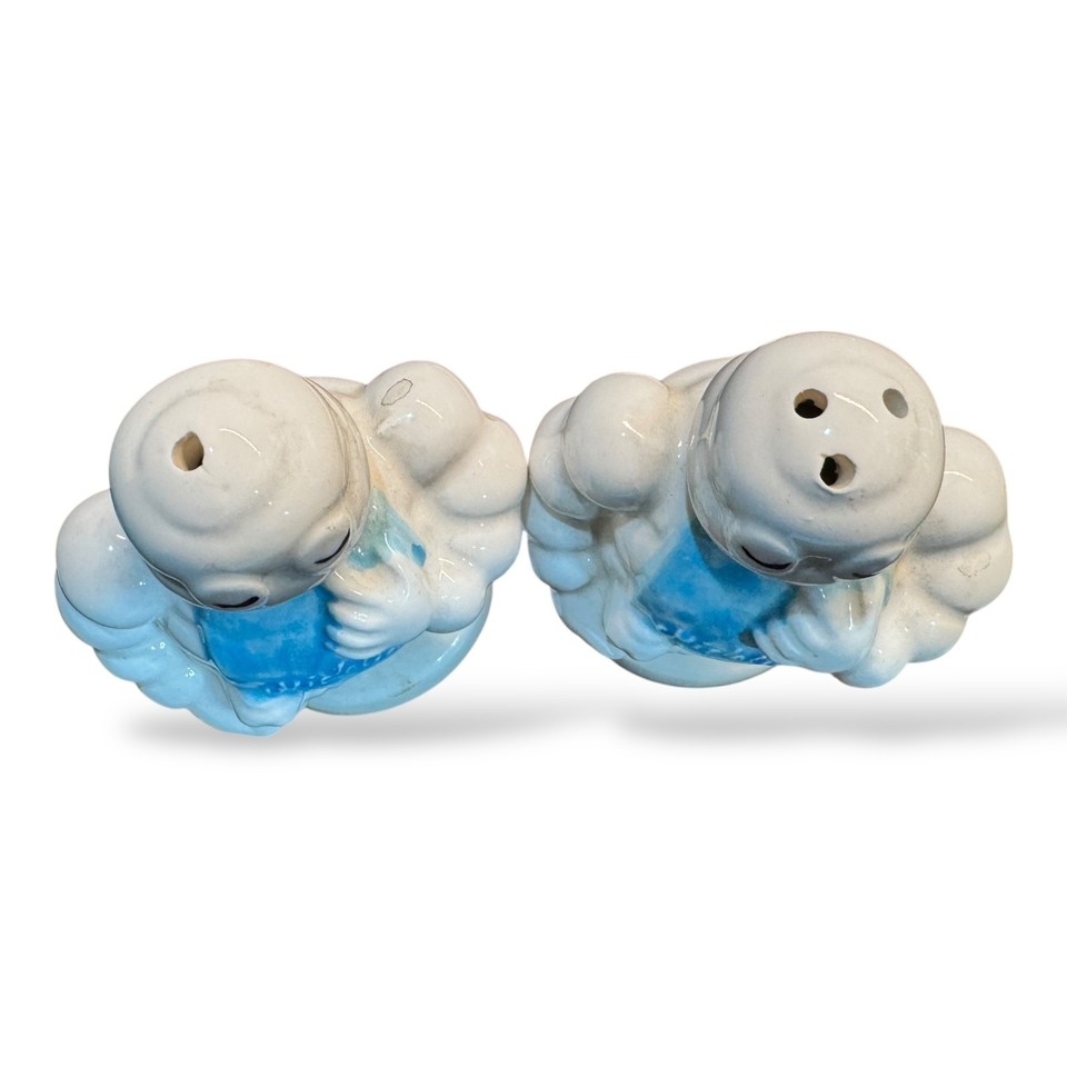 Michelin Man Baby Bibendum Salt and Pepper Shakers Ceramic Figurines | eBay