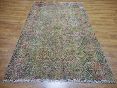 Colorful Turkish Oushak hand knotted wool Transitional Design 4.10x7.7 ...
