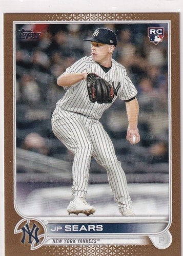 2022 TOPPS GOLD /2022 RC JP SEARS NEW YORK YANKEES ROOKIE PARALLELS GE ...