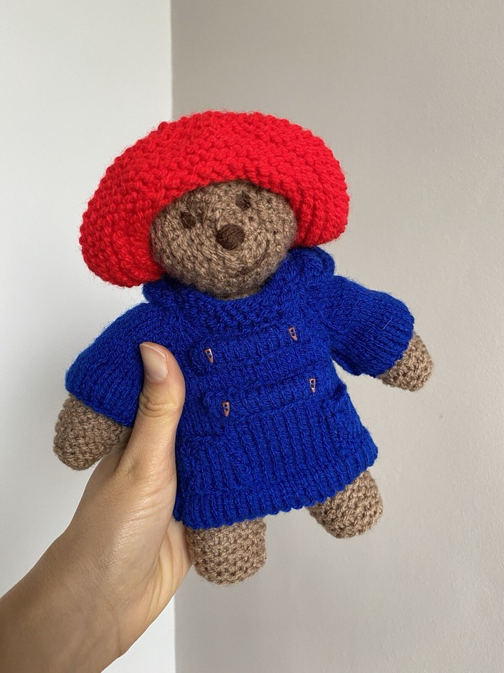 Paddington Hand Knitted Bear 8 inch Bear | eBay UK