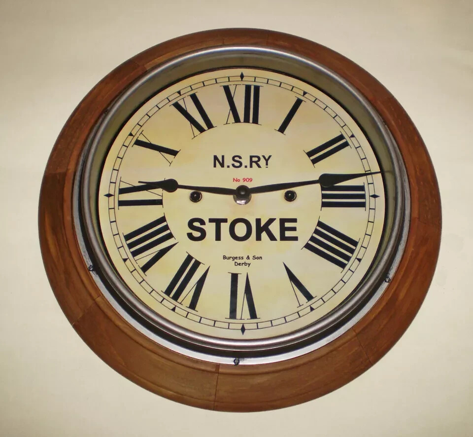 NSRY STOKE Clock, Victorian Style Wooden Surround Wall Clock, Antique ...