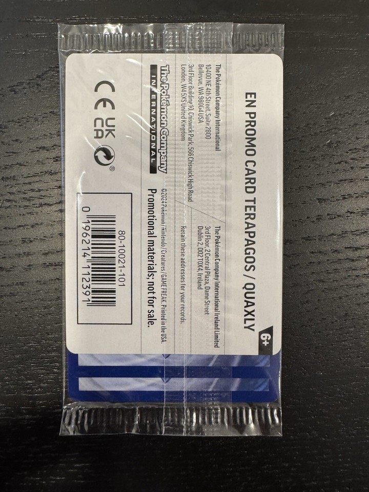 Pokemon Center HORIZONS Stamped Quaxly 050/191 & Terapagos 161/191 Promo SEALED | eBay