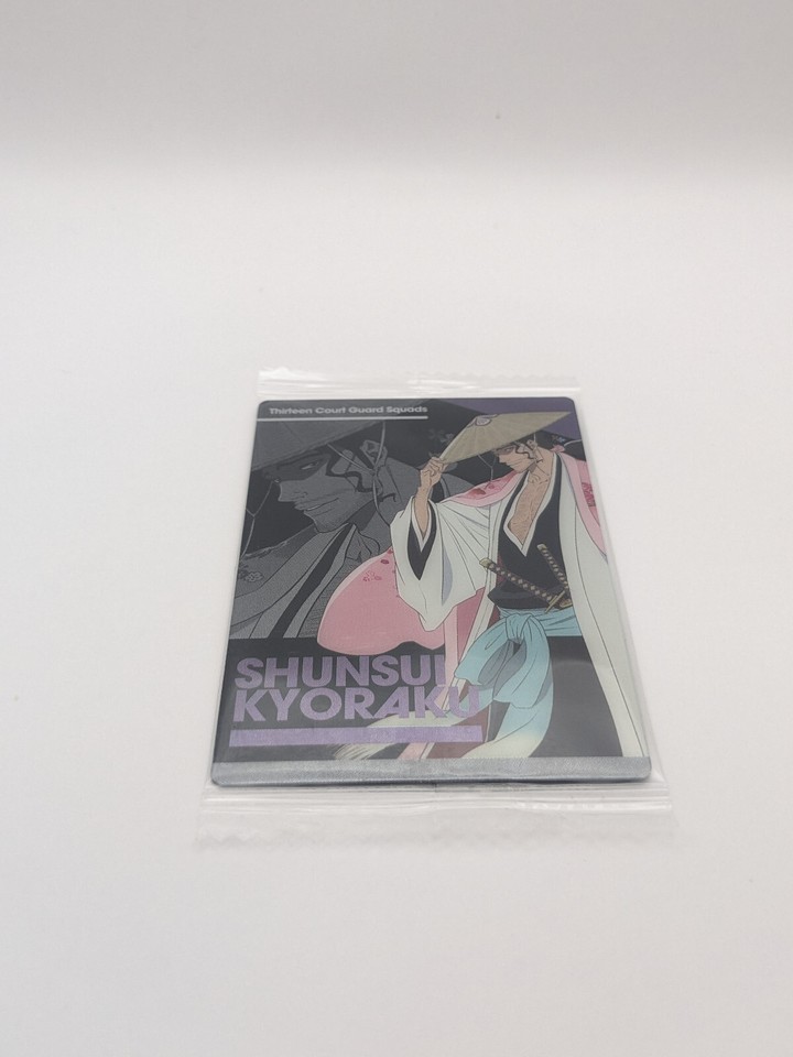 Shunsui Kyoraku UnOpen Plastic wafer card Bleach 2023 16 N BANDAI JUMP ...