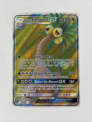 Pokemon Crimson Invasion Alolan Exeggutor Full Art Ultra Rare 107/111 ...