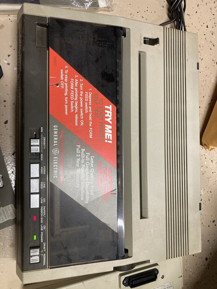 VINTAGE GE TXP-1000 PRINTER For Atari AND Commodore | eBay