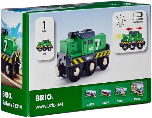 BRIO World 33214 - Freight Battery Engine - Engaging Wooden Toy Train ...