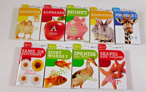 Bendon Flash Cards 9 Different Decks Addition Alphabet Money Multi ...