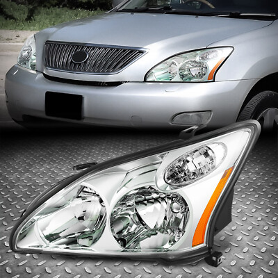 For 04-09 Lexus RX330 RX350 OE Style Left Side Chrome/Amber Headlight ...