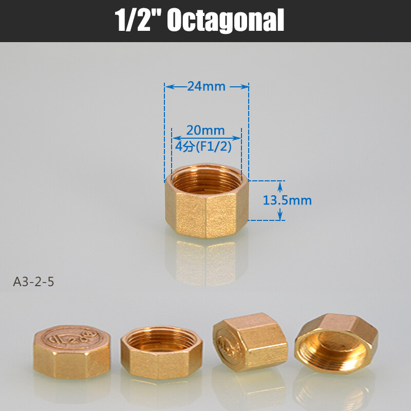 Brass Inner Wire Blanking Plug Hexagonal/octagonal Cap BSP Stop Plugs ...