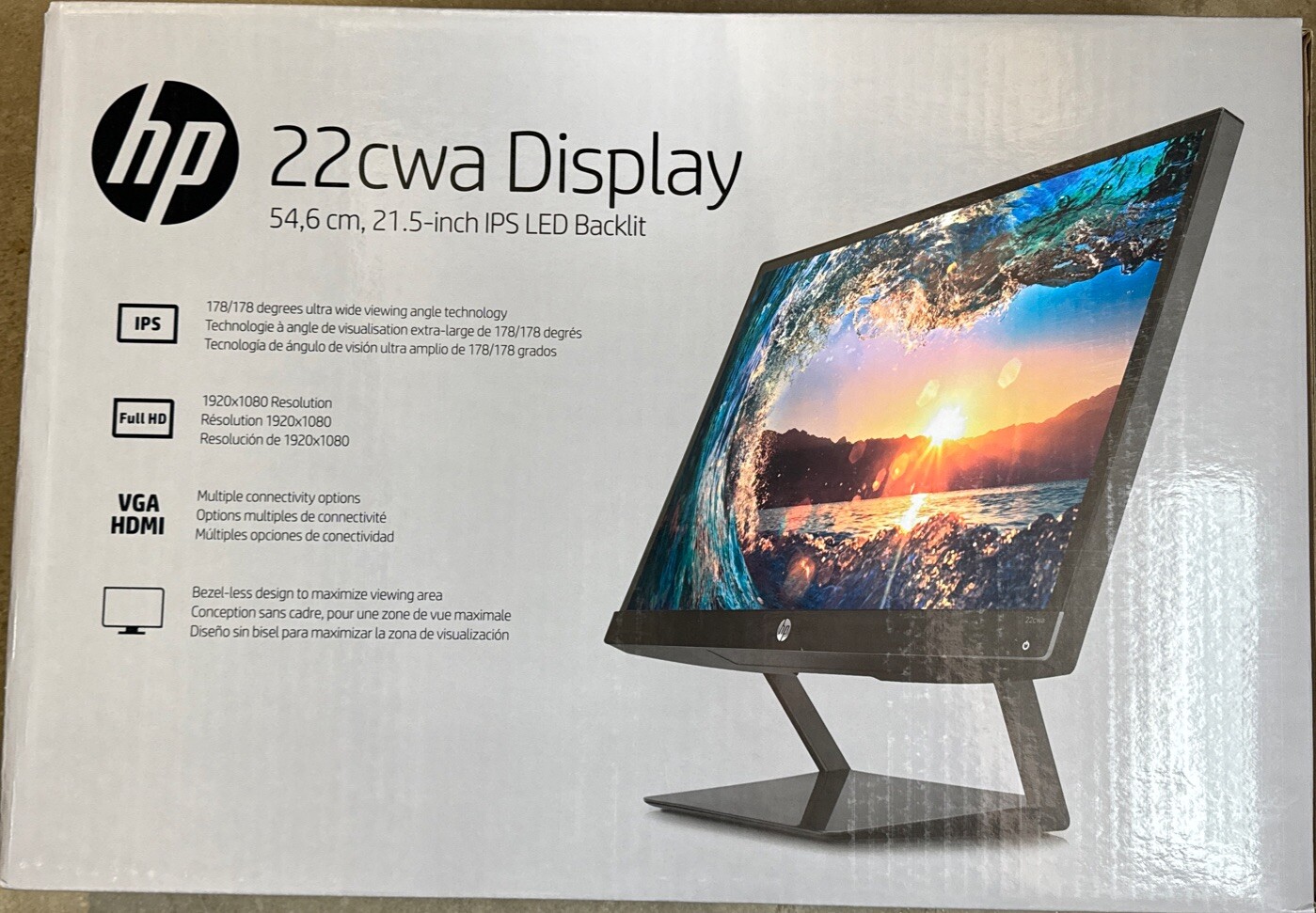 HP 22cwa 21.5" Full HD Display 889894569486 | eBay