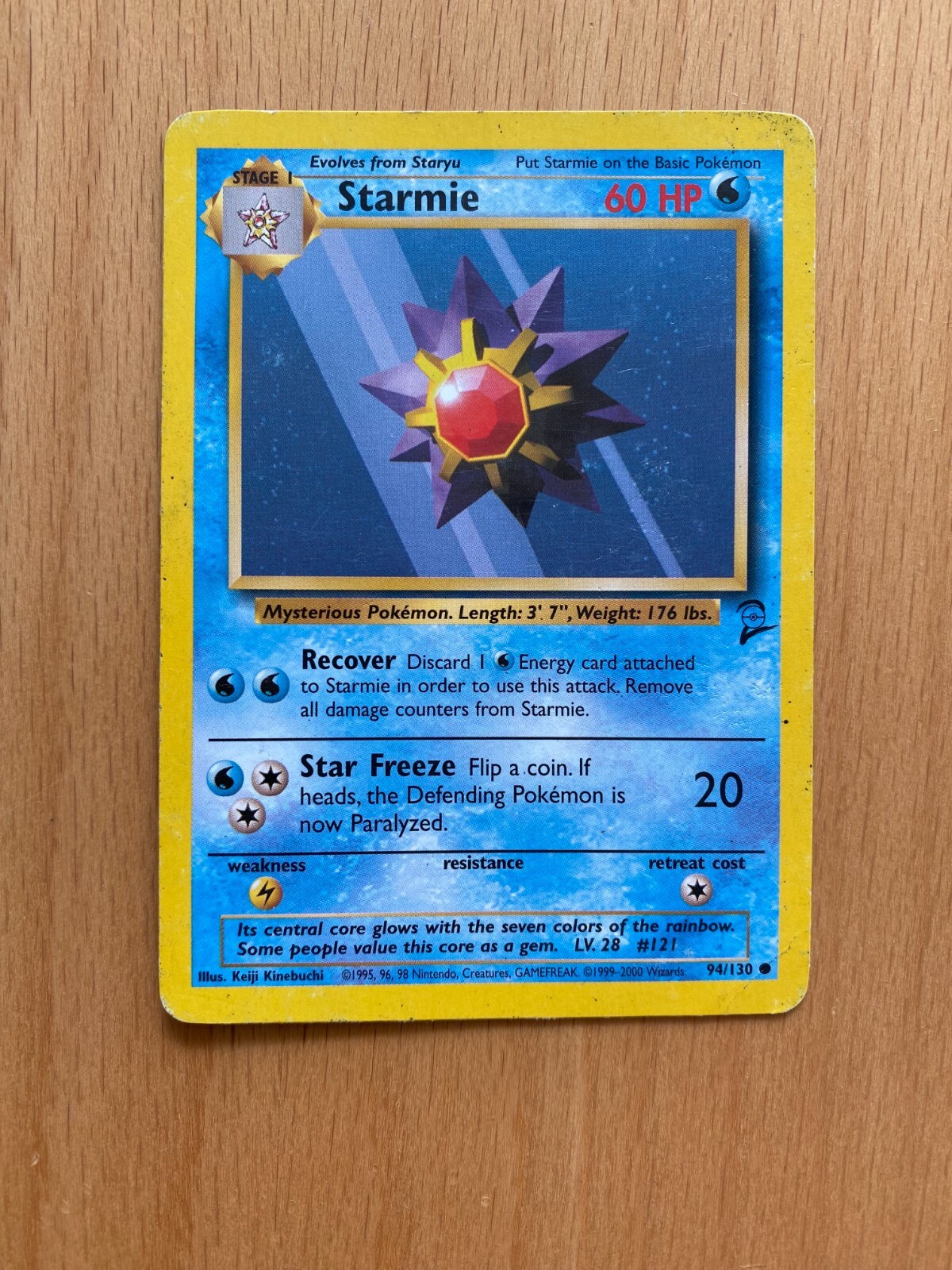 Pokemon Karte Starmie Base Set 2 Common 94/130 Englisch Bespielt | eBay