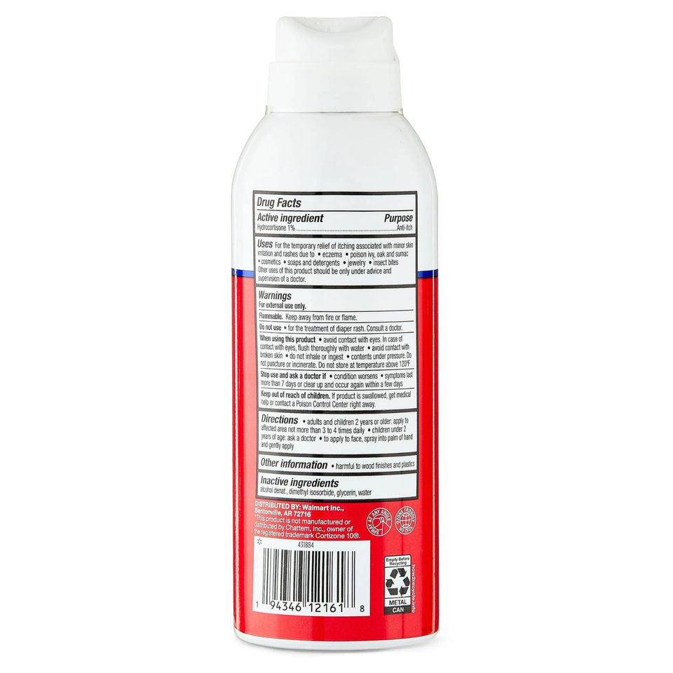 (2 Pack) Equate Maximum Cortisone Anti-Itch Spray For Immediate Relief ...