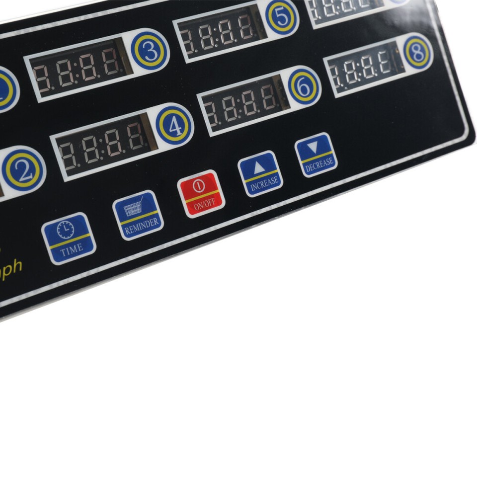 Digital Commercial Countdown CAL-8B 8 Channel Timer Kitchen ...