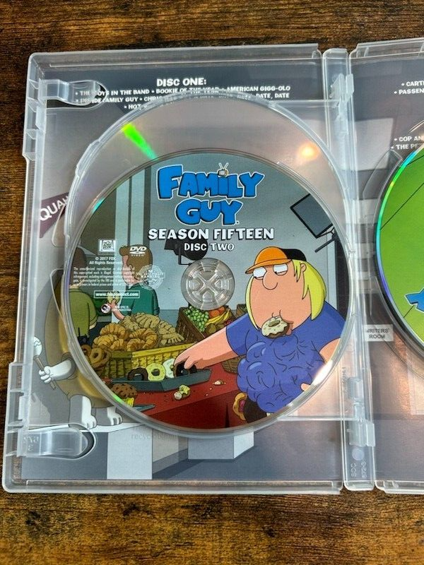 Family Guy Season 15 Fifteen DVD 3-Disc Set Animated Fox 2017 TV Region ...
