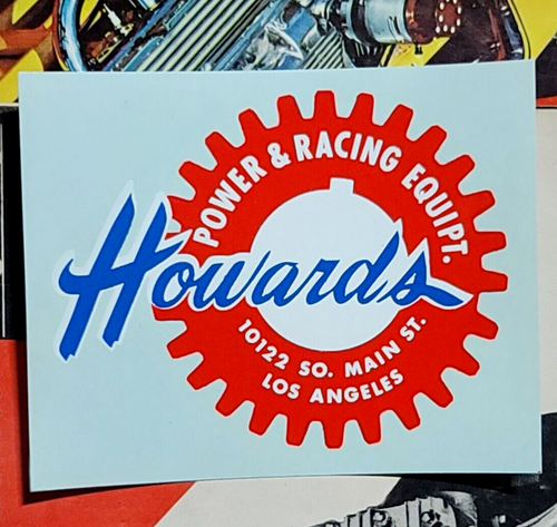 Original VINTAGE water Decal HOWARDS CAMS Hot Rod Drag Racing NHRA scta ...