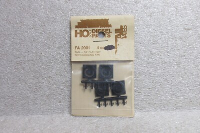 NEW HO SCALE DETAIL ASSOCIATES #FA2001 (4) FAN 34" FLAT-TOP F2/F3 ...
