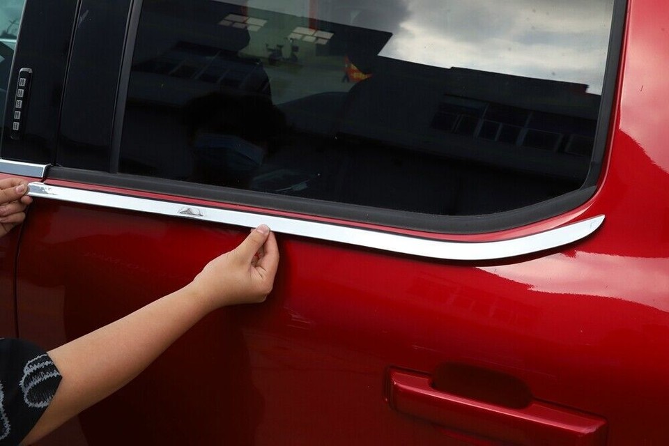 Chrome Window Sill Decor Trim Strips Accessories For Ford F-150 2021 ...