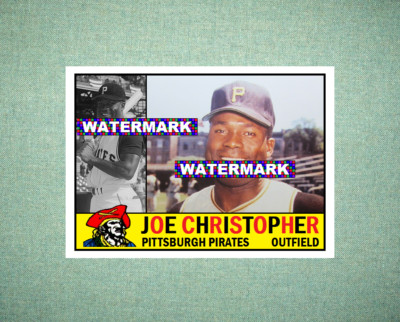 Joe Christopher Pittsburgh Pirates 1960 Style Custom Baseball Art Card ...