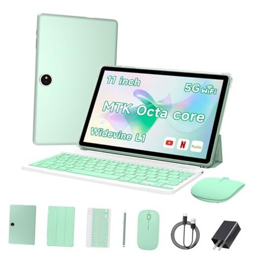 11 inch Android Tablet Pc,18GB(6+12) RAM +64GB ROM,2 in 1 Tablets with ...