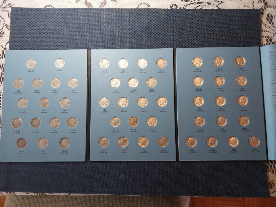 Roosevelt 90% silver dime collection. 1946-1964 Complete Set | eBay
