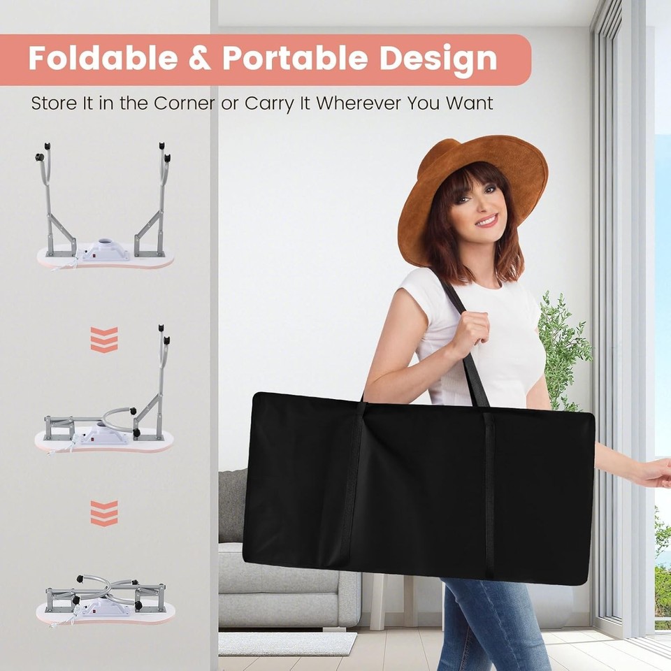 Folding Manicure Nail Table with Electric Dust Collector, Portable Nail ...