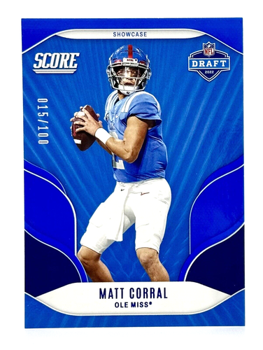 2022 Score - NFL Draft Showcase #D2 Matt Corral /100 (RC) for sale ...
