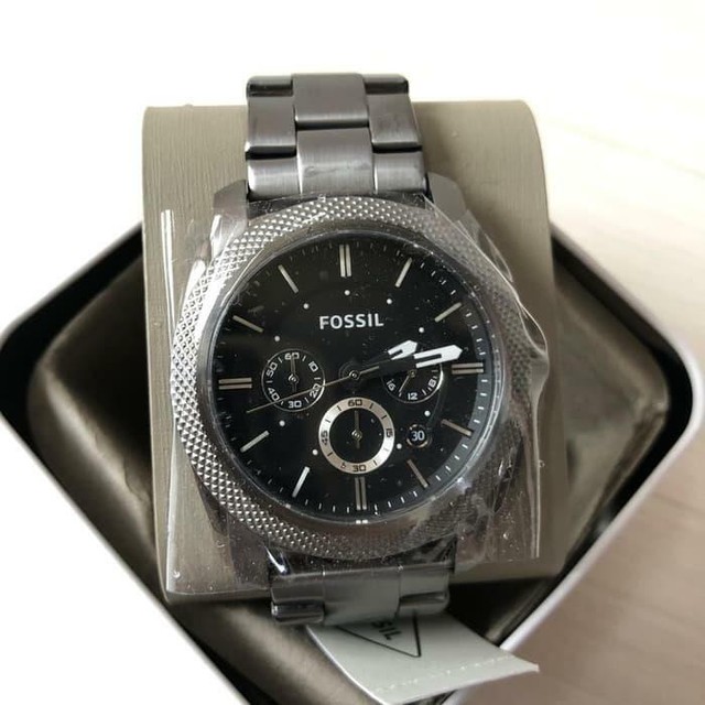 Fossil FS4662 Machine Chronograph Smoke Stainless Steel Men's Watch for ...