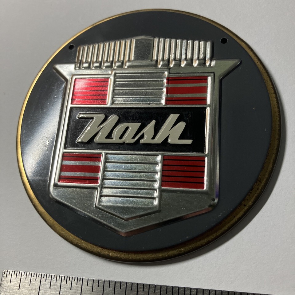 VTG 1950s Wheaties Cereal Premium NASH Car Emblem Badge Metal Plate | eBay