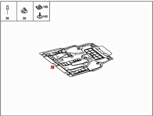 Genuine MERCEDES W242 C117 W176 X117 Cover engine comp. Lower ...