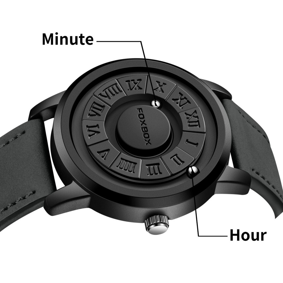Men Watch Quartz Scrolling Bead Magne Wristwatch 30M Waterproof ...